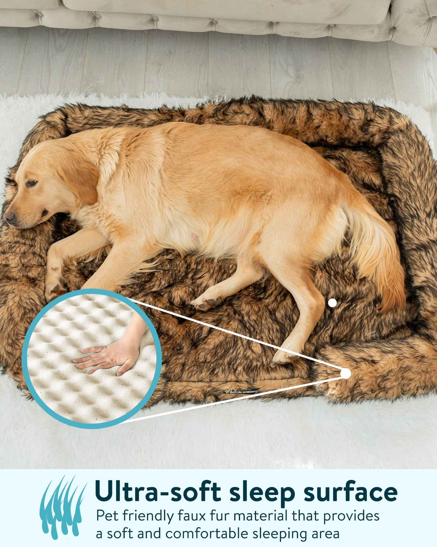 Memory Foam Dog Sofa | Washable Calming Dog Bed | Dogslanding